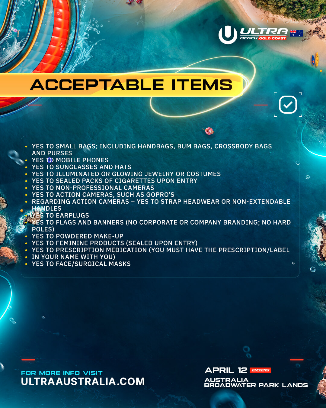 Know Before U Go - Ultra Beach Gold Coast - Ultra Australia April 11 ...