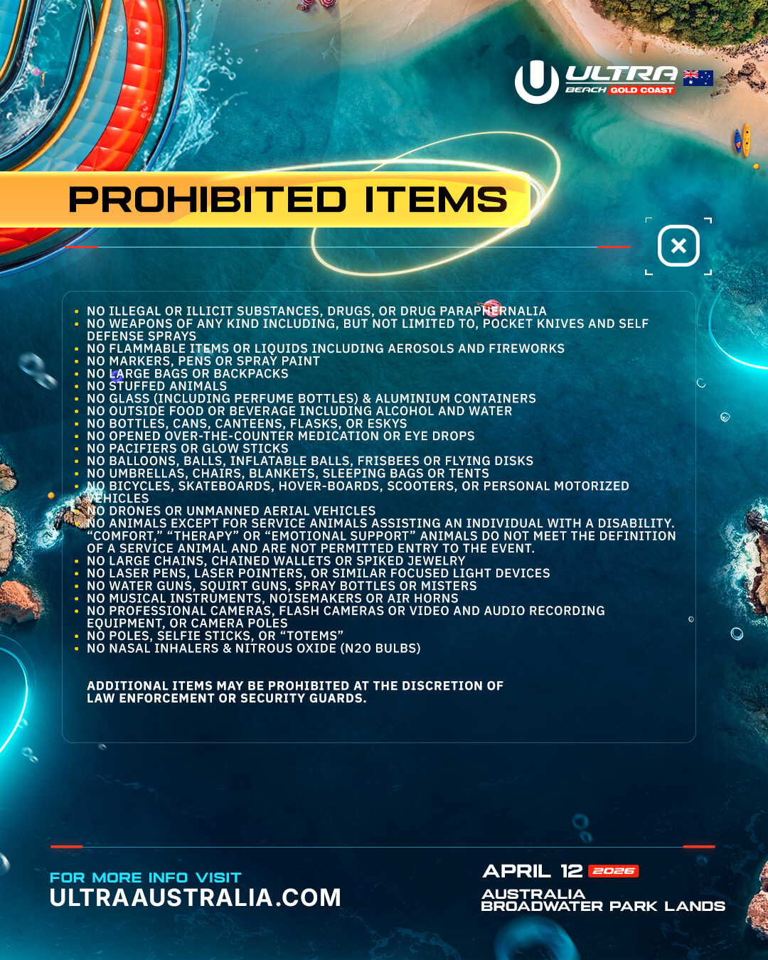 Know Before U Go - Ultra Beach Gold Coast - Ultra Australia April 11 ...